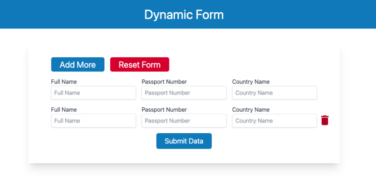 How To Build Dynamic Form Fields In Reactjs Nextjs Techtutorial 
